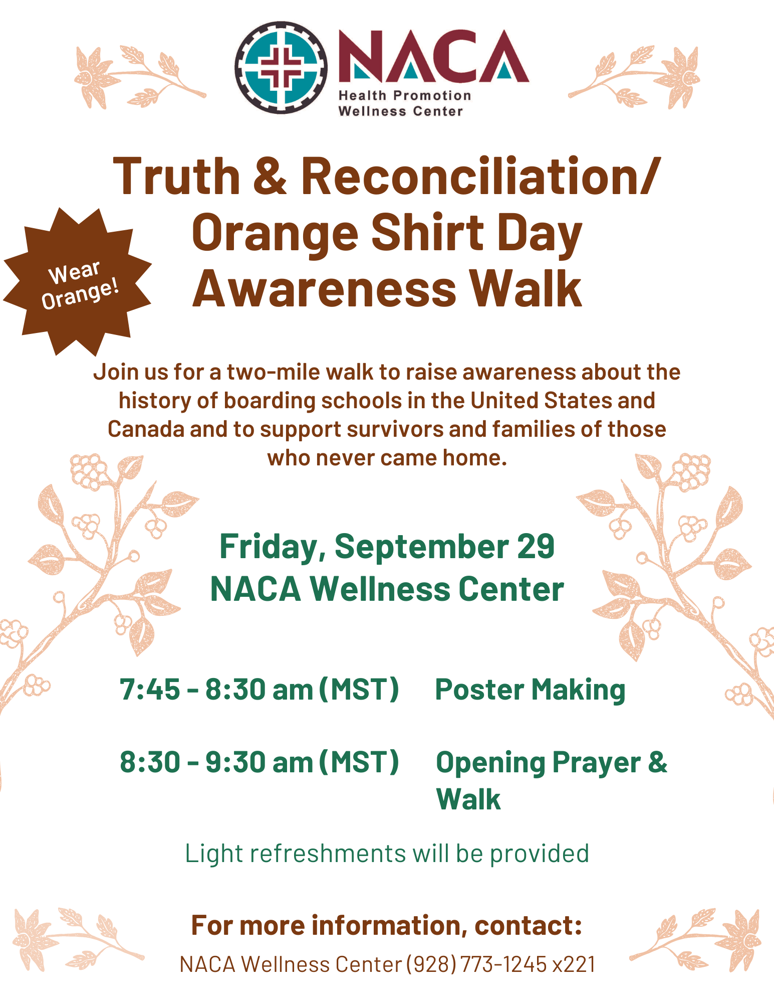 Truth and Reconciliation Day/Orange Shirt Day Awareness Walk - NACA